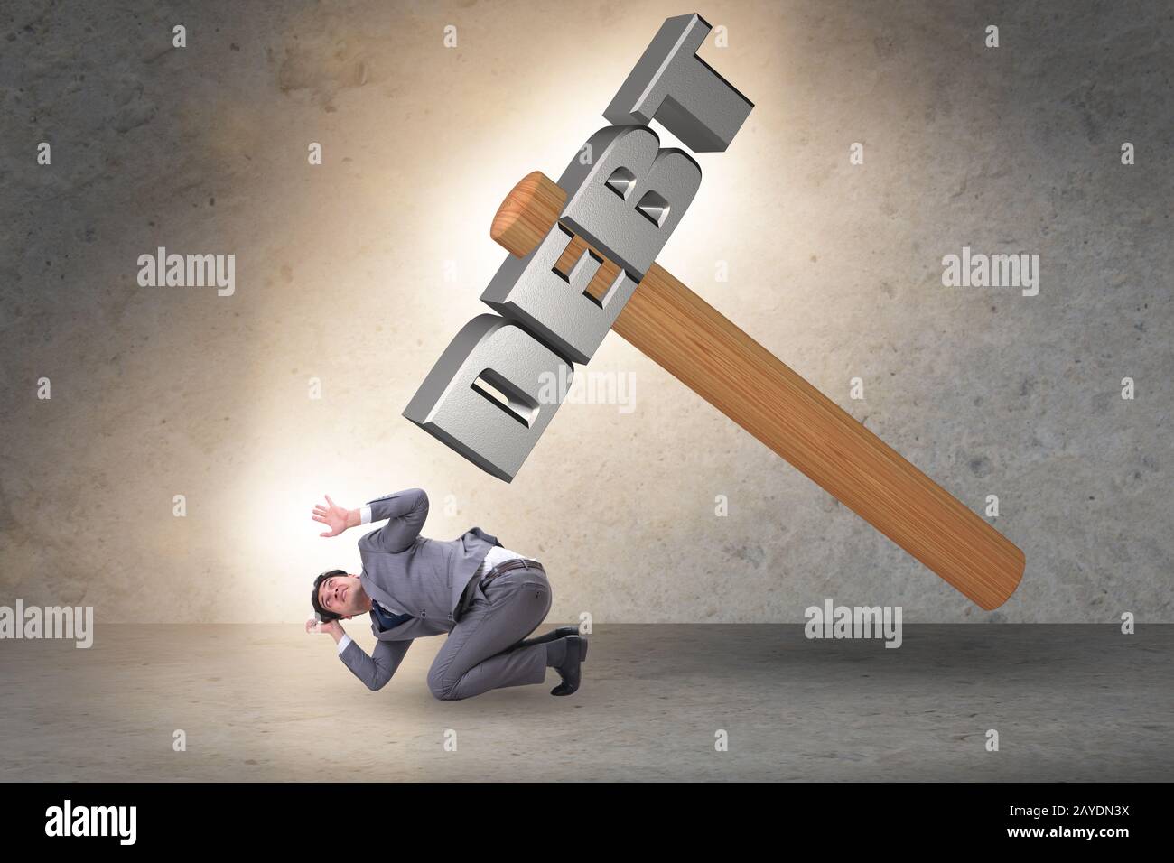 Man under burden loan hi-res stock photography and images - Alamy