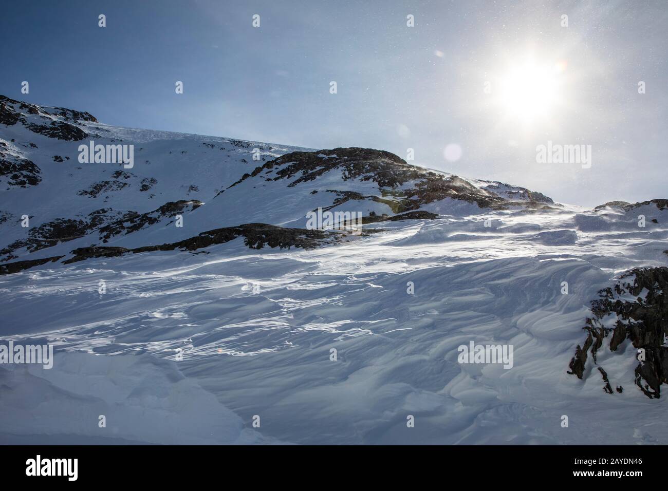 Ski slopes and mountains in Les Deux Alpes resort in France Stock Photo ...