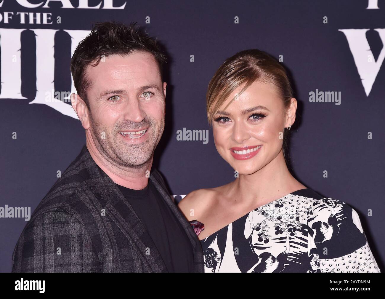 HOLLYWOOD, CA - FEBRUARY 13: Adam Fergus (L) and Hayley Erin attend the ...