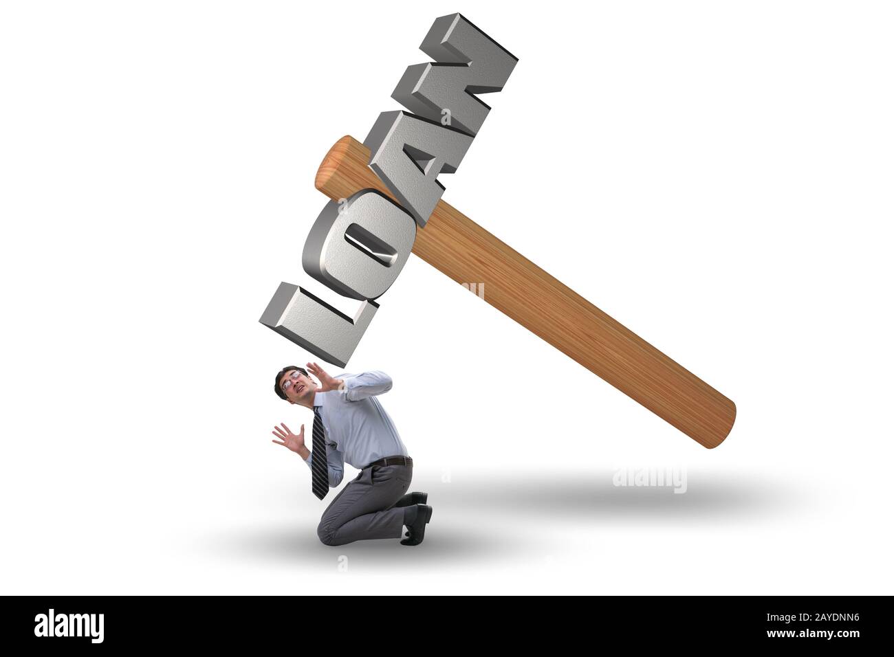 Man under burden loan hi-res stock photography and images - Alamy
