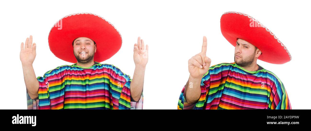 Funny mexican isolated on white Stock Photo - Alamy