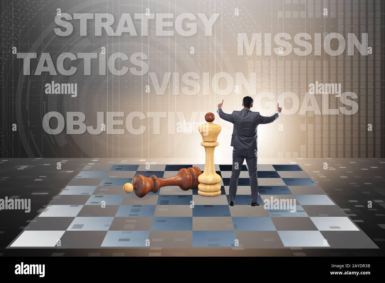 Strategy and tactics concept with businessman Stock Photo - Alamy