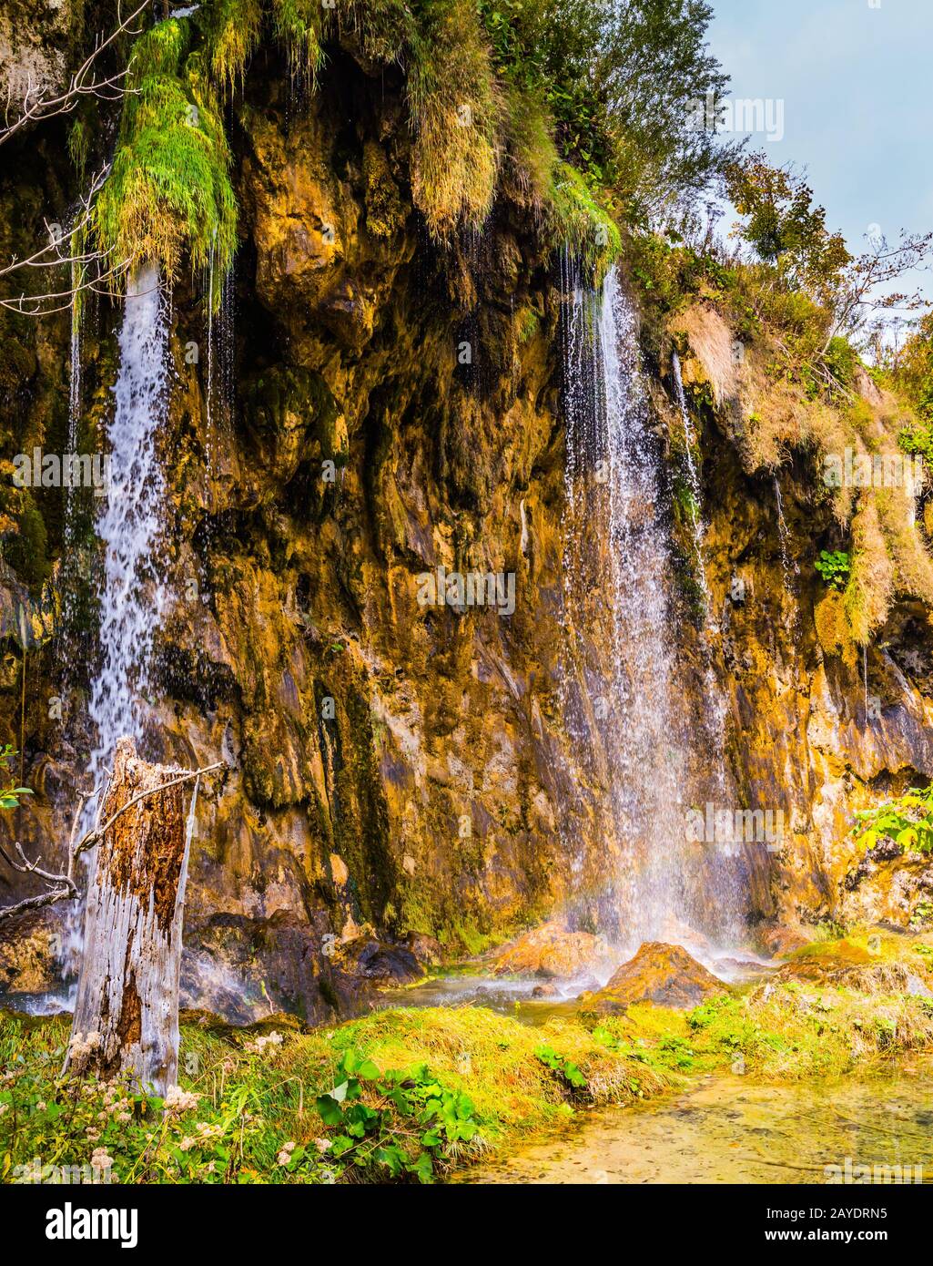 Waterfalls of fantastic country Stock Photo - Alamy