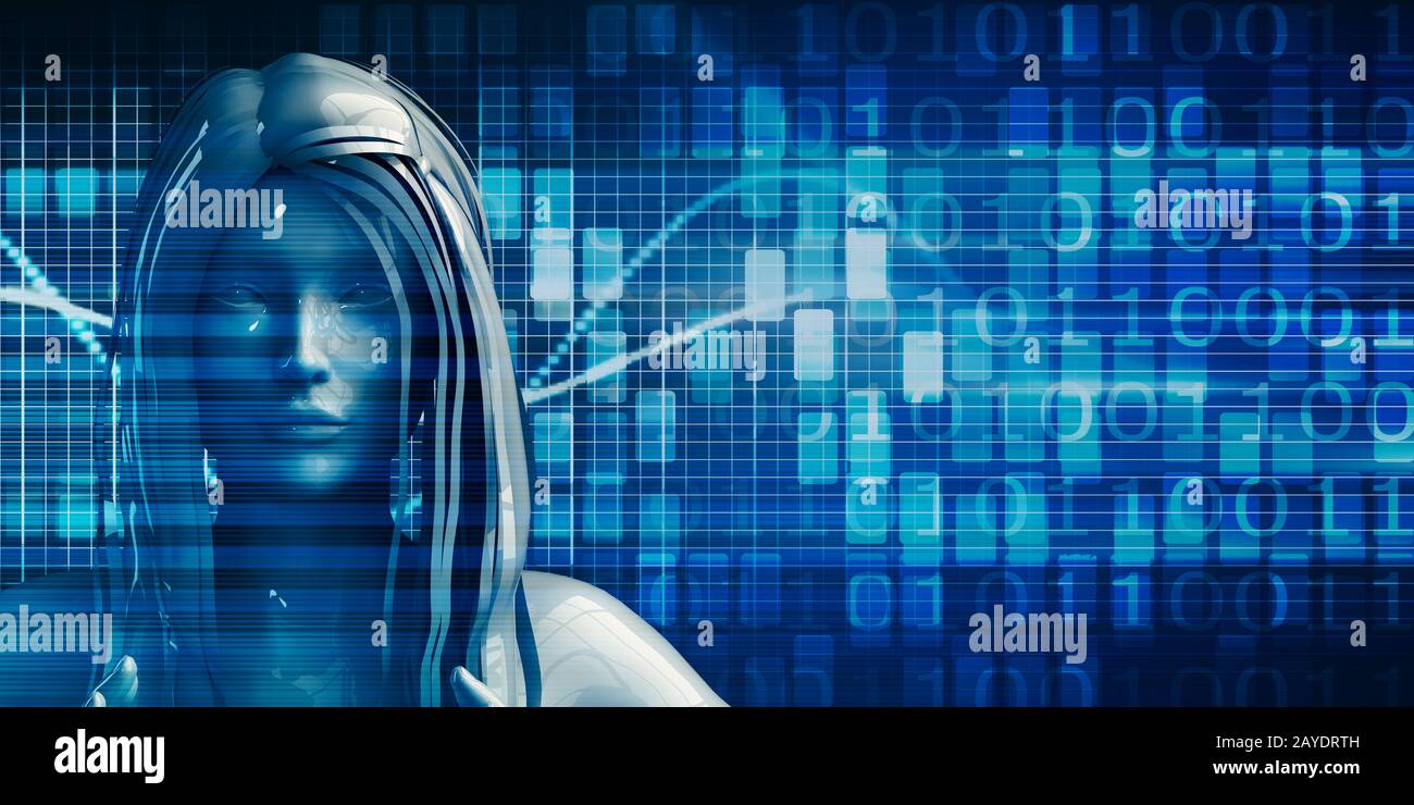 Woman Using Data Analytics Technology Stock Photo - Alamy