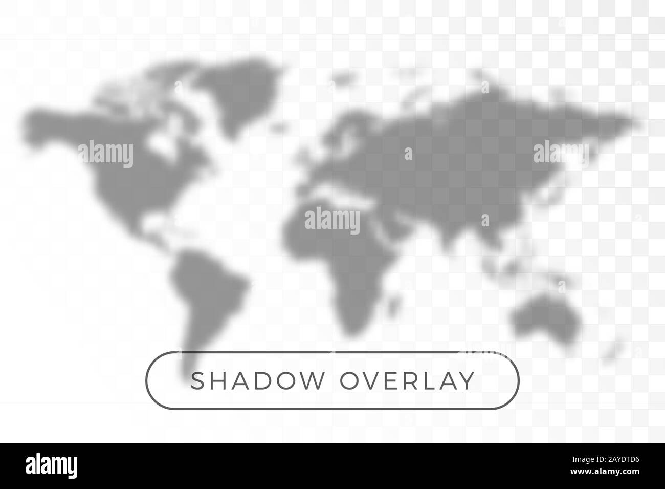 World map shadow realistic grey decorative background vector ...