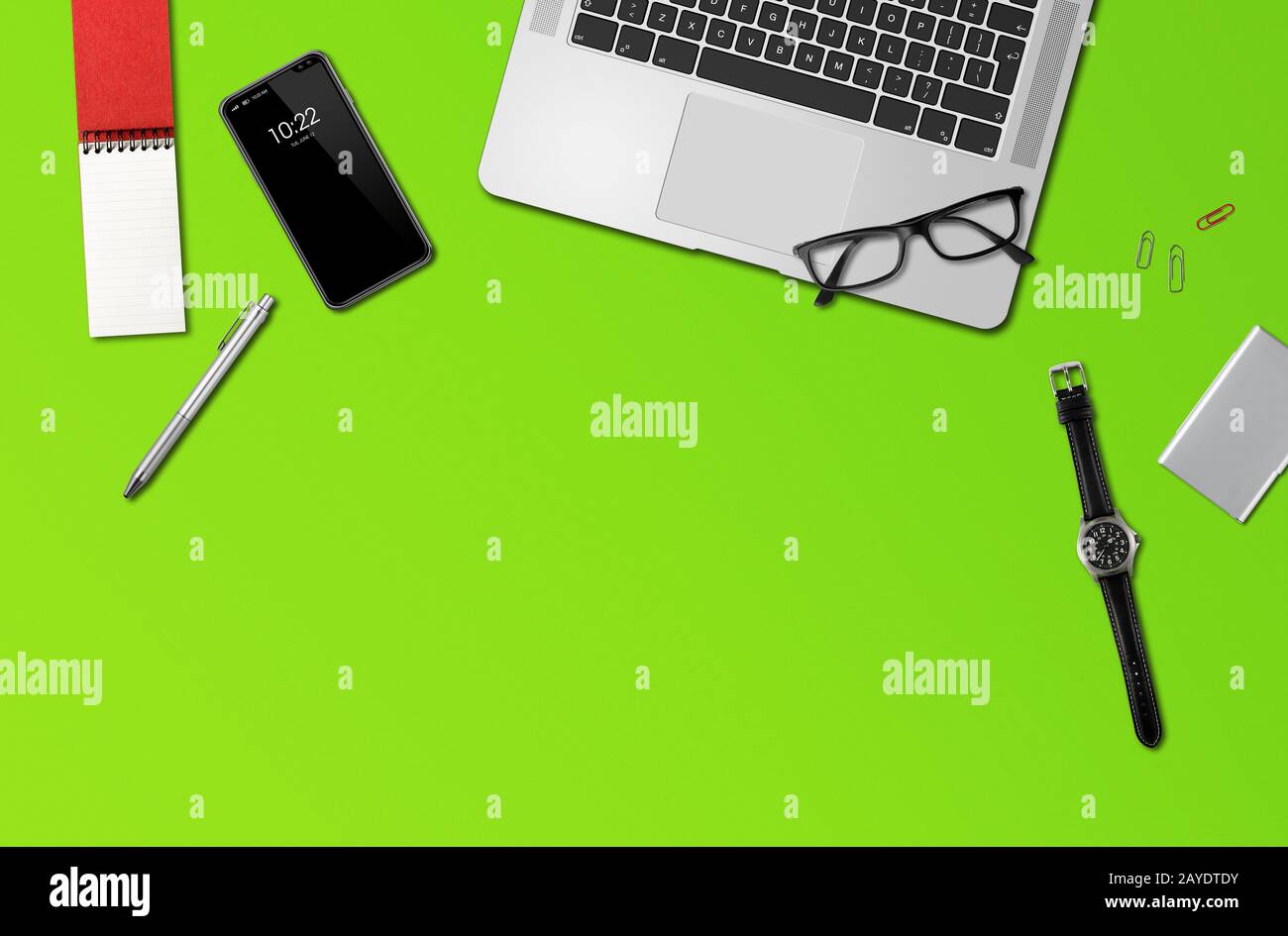 Office desk green screen on hi-res stock photography and images - Alamy