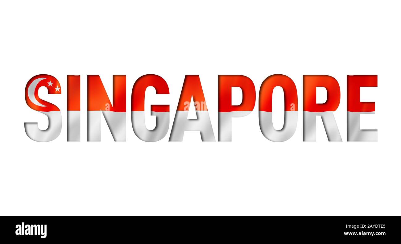 singapore flag text font Stock Photo - Alamy