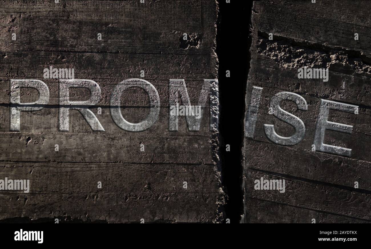 Broken promises concept Stock Photo - Alamy