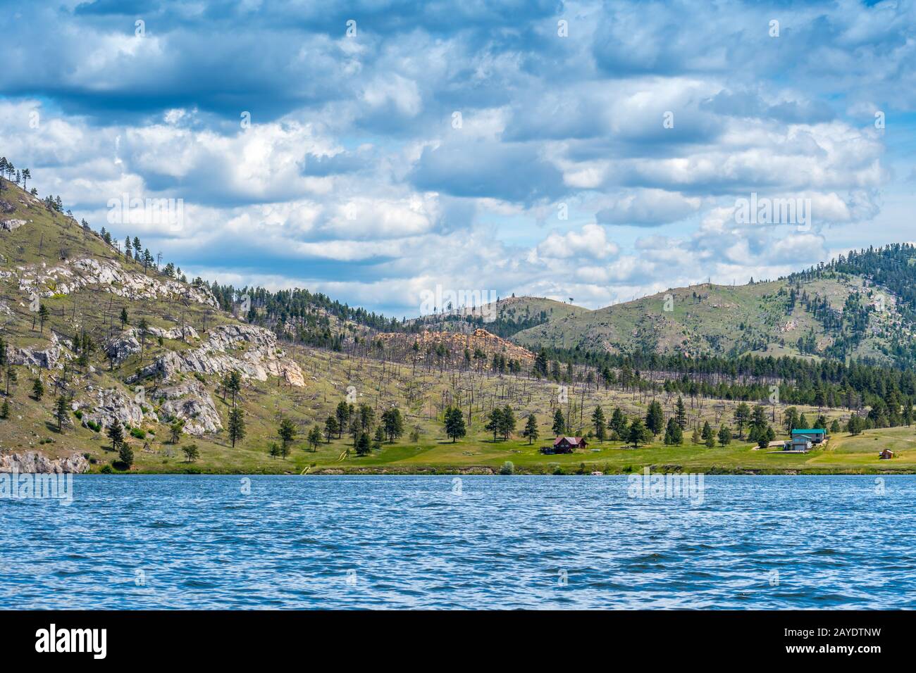 An overlooking landscape of Gates of the Mountain in Helena National ...