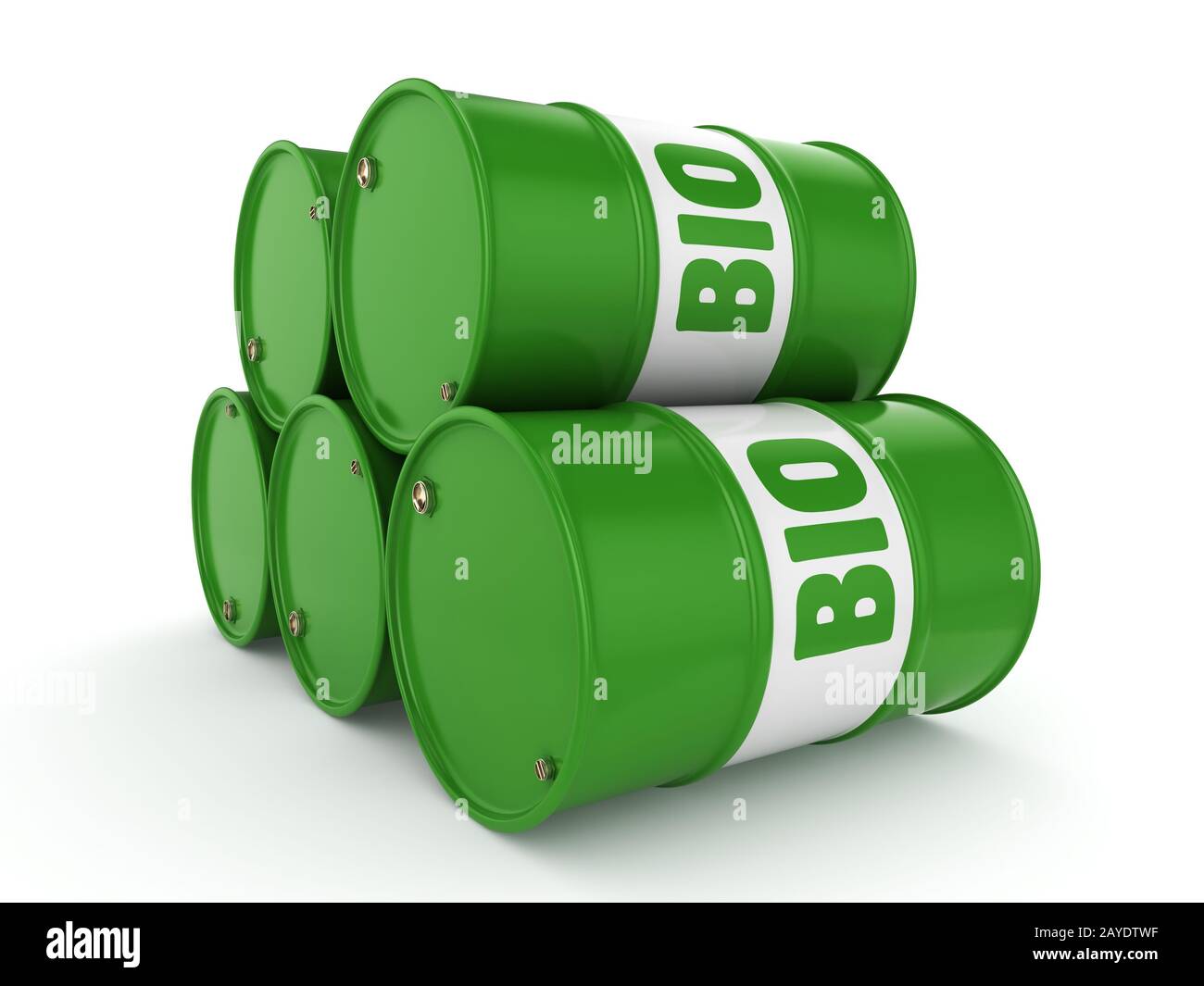 3D rendering barrel of biofuels Stock Photo - Alamy