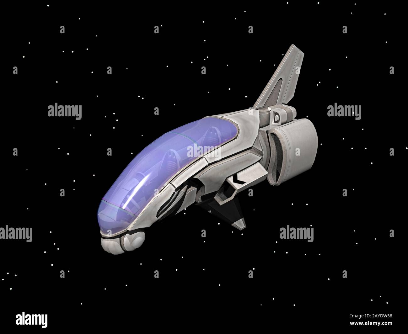 Spaceship in space Stock Photo - Alamy