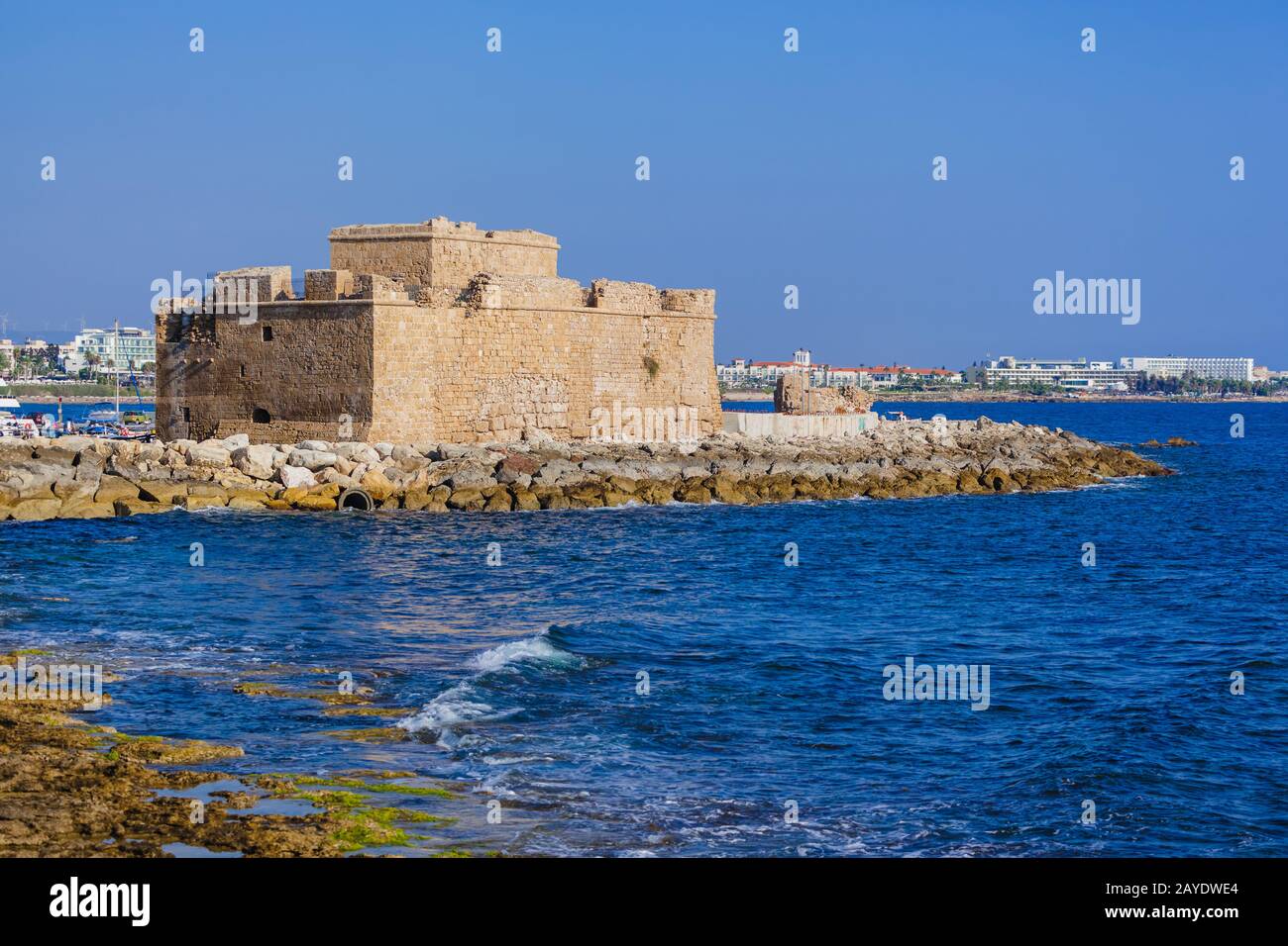 Old historical castle in Paphos Cyprus Stock Photo - Alamy