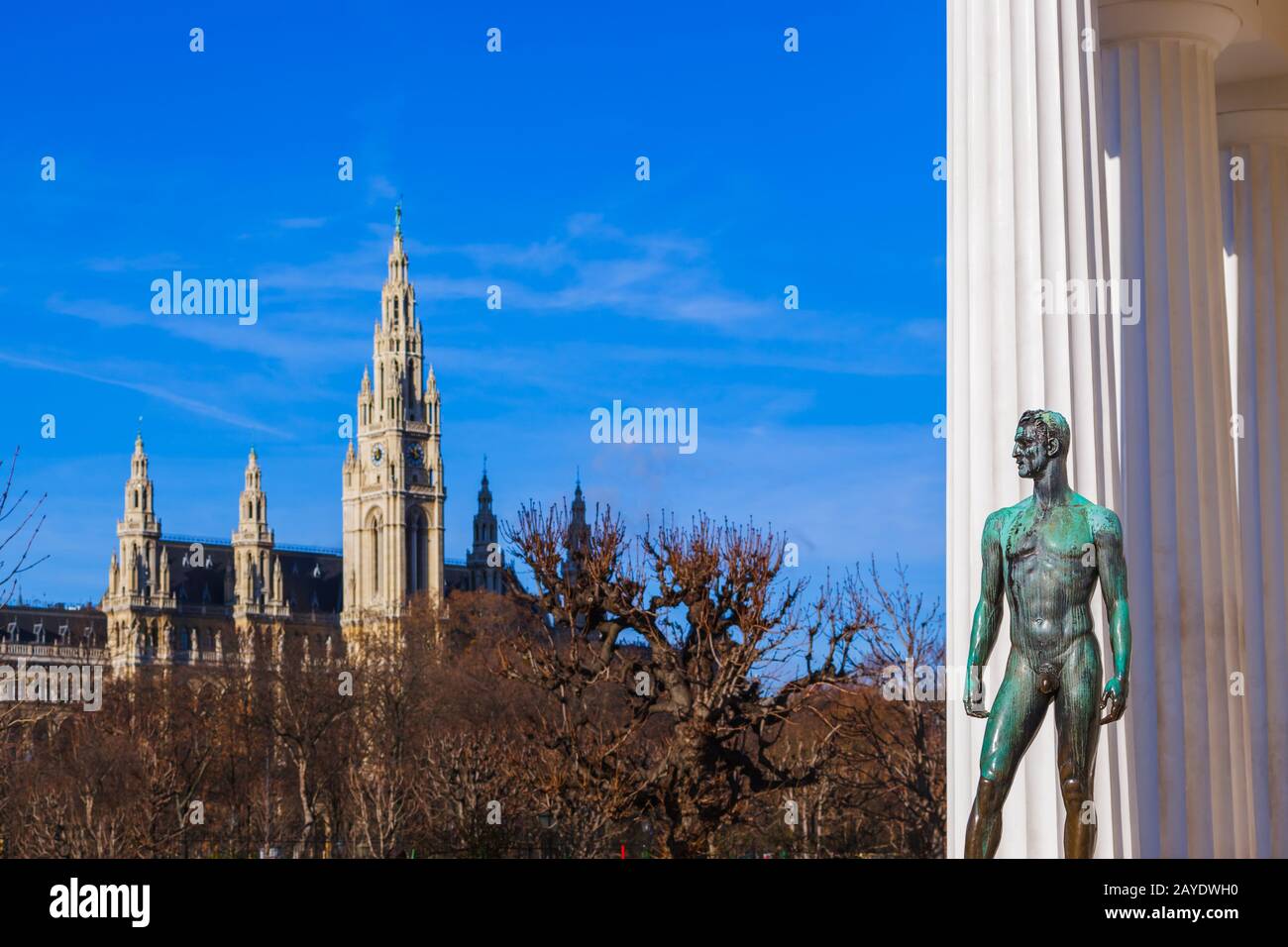 Theseus temple and Cityhall in Vienna Austria Stock Photo - Alamy