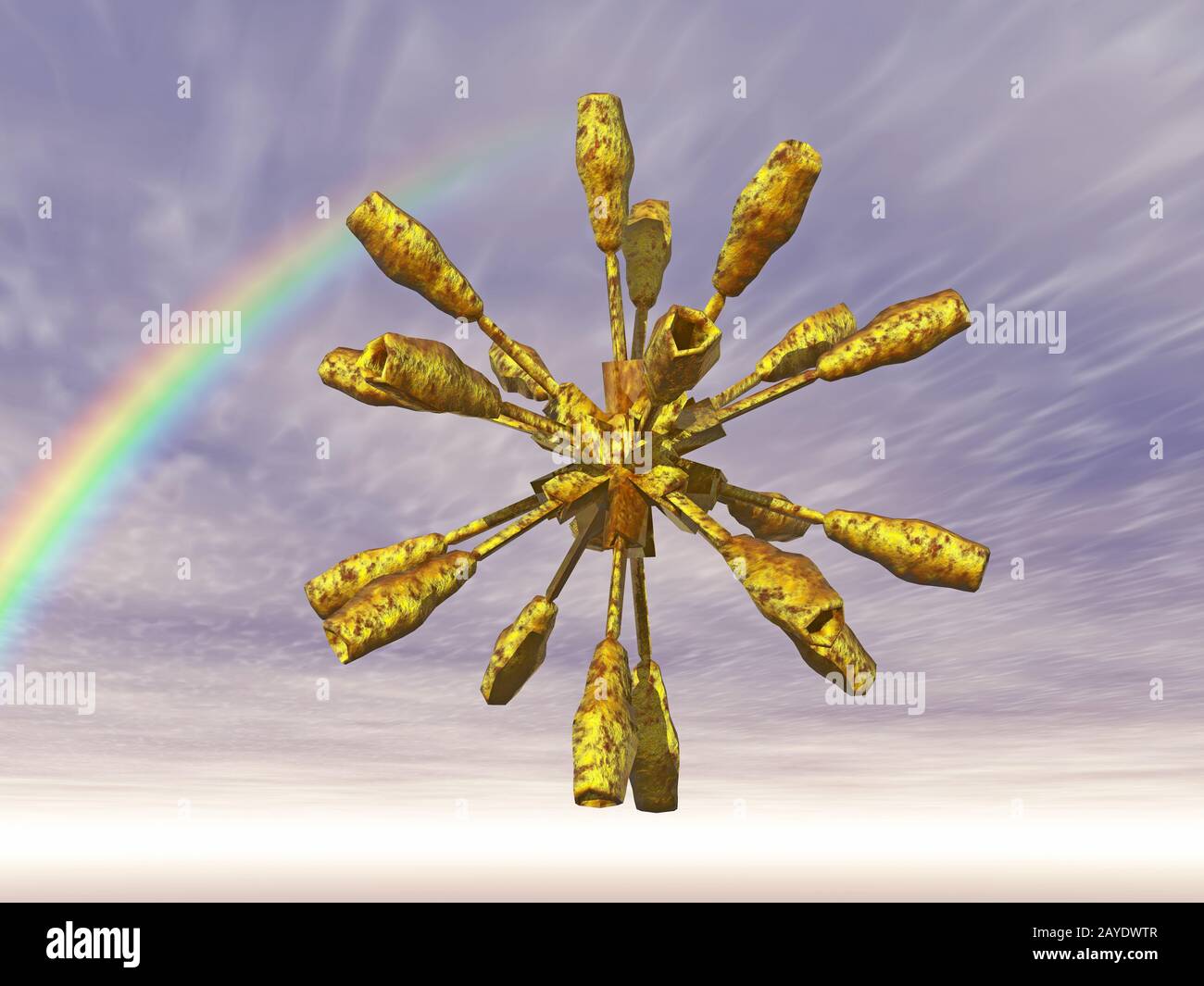 golden radial rays spines Stock Photo - Alamy