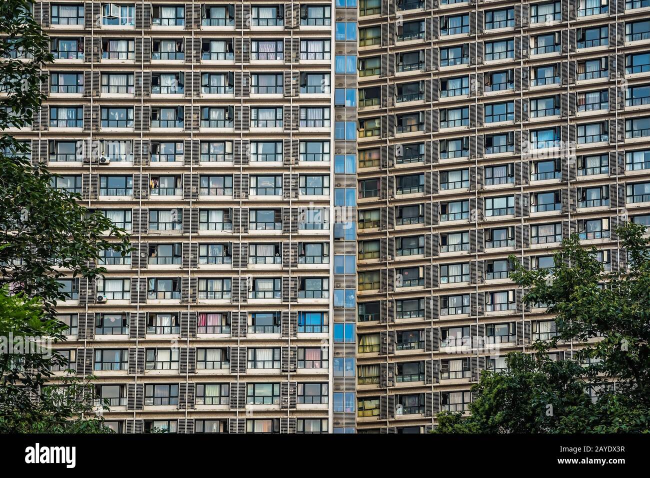 Windows in high residential buildings in Chengdu Stock Photo - Alamy