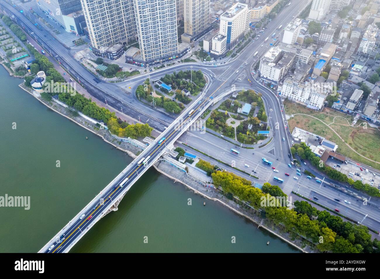 aerial view of changsha cityscape Stock Photo - Alamy