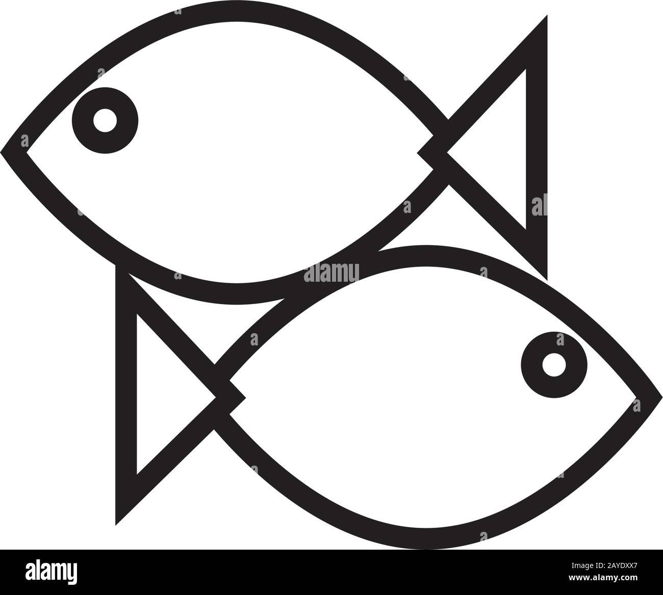 delicious fish healthy food line style Stock Vector Image & Art - Alamy