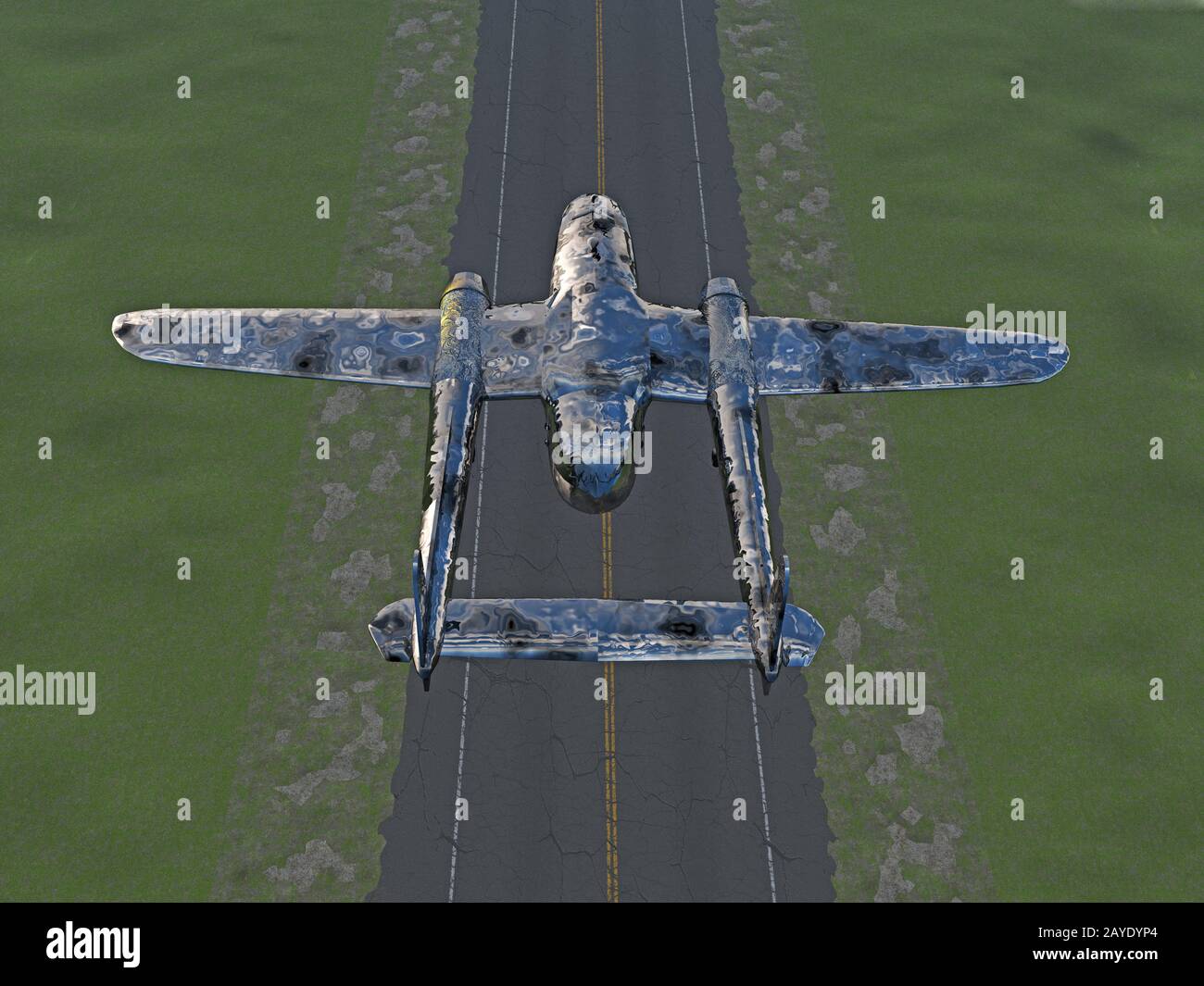 Plane in landing approach Stock Photo - Alamy