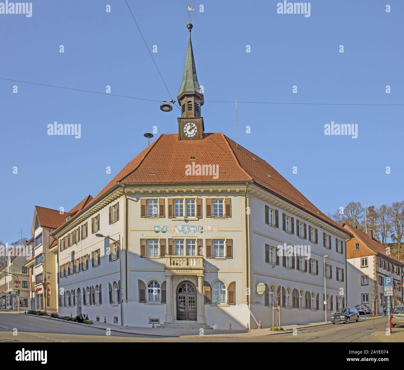 Townhall Bonndorf in the Black Forest, Baden-Württemberg, Germany Stock ...