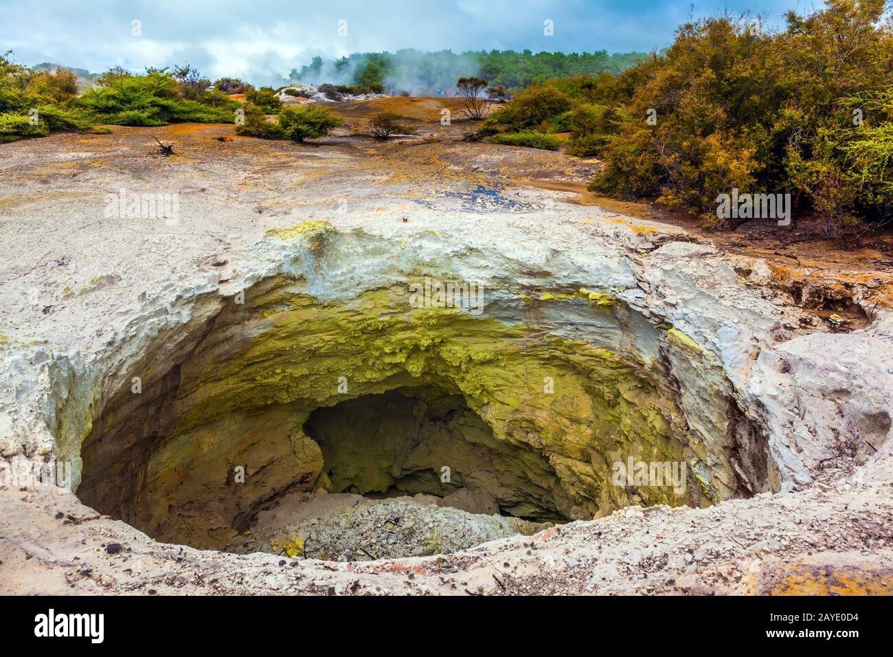 Big pit in the ground Stock Photo - Alamy