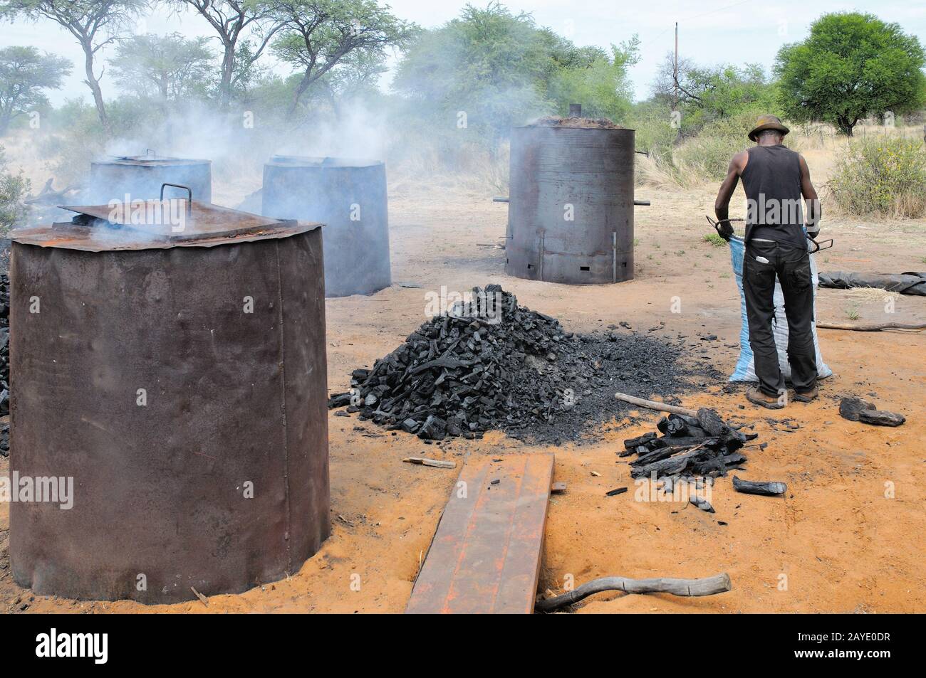 Charcoal handmade Namibia Stock Photo - Alamy