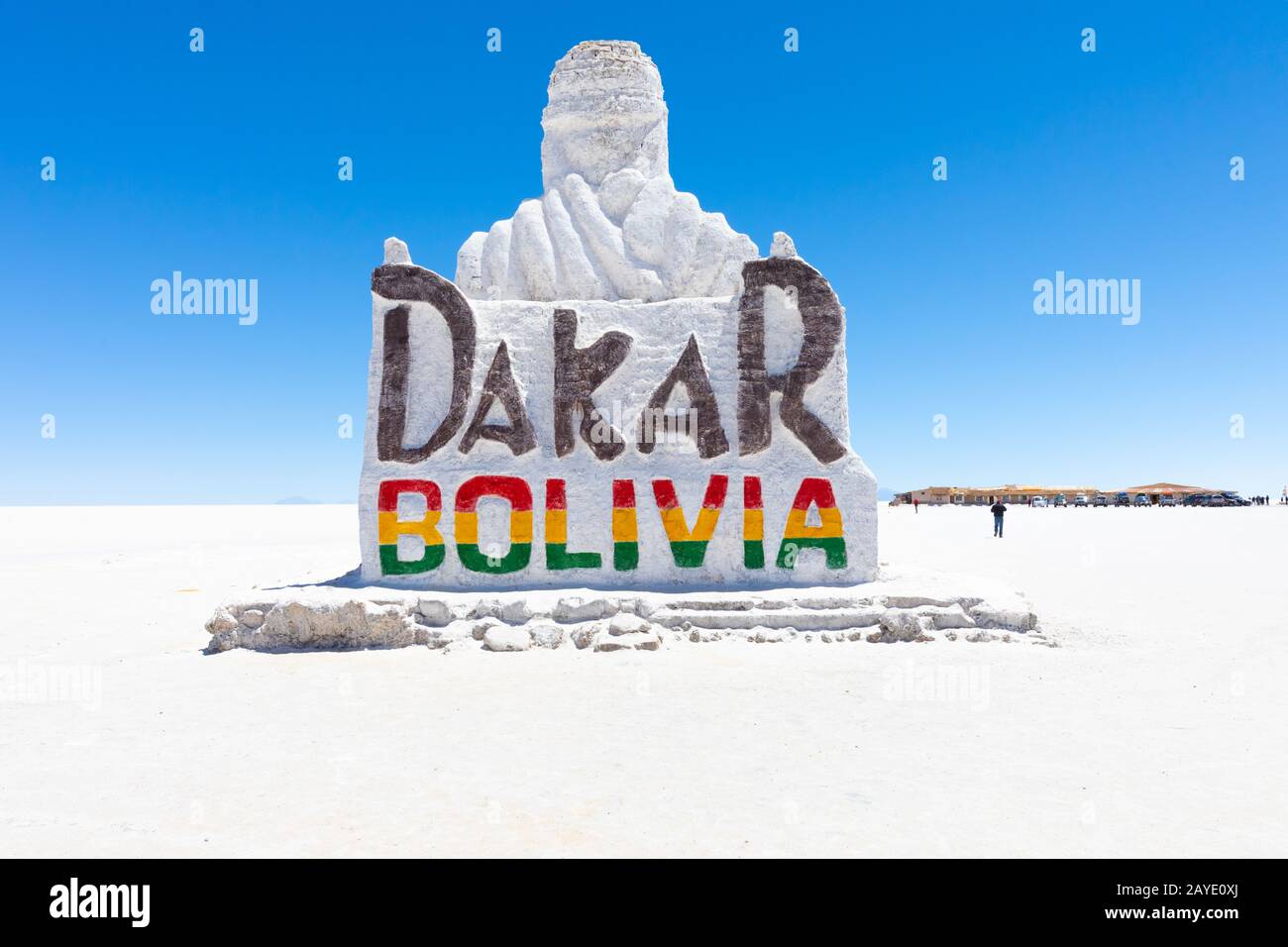 Bolivia Colchani salt sculpture dedicated to the Dakar race in the ...