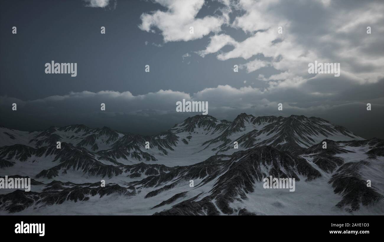 High Altitude Peaks and Clouds Stock Photo - Alamy