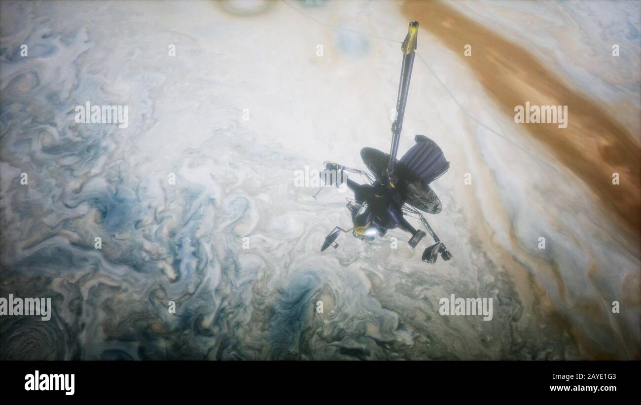 Galileo spacecraft orbiting Jupiter Stock Photo - Alamy