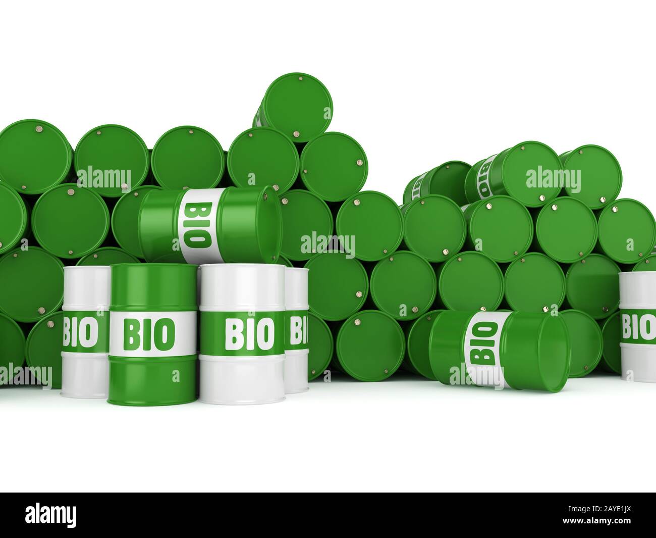 3D rendering barrel of biofuels Stock Photo - Alamy
