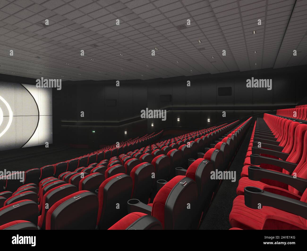 3D rendering modern cinema Stock Photo - Alamy