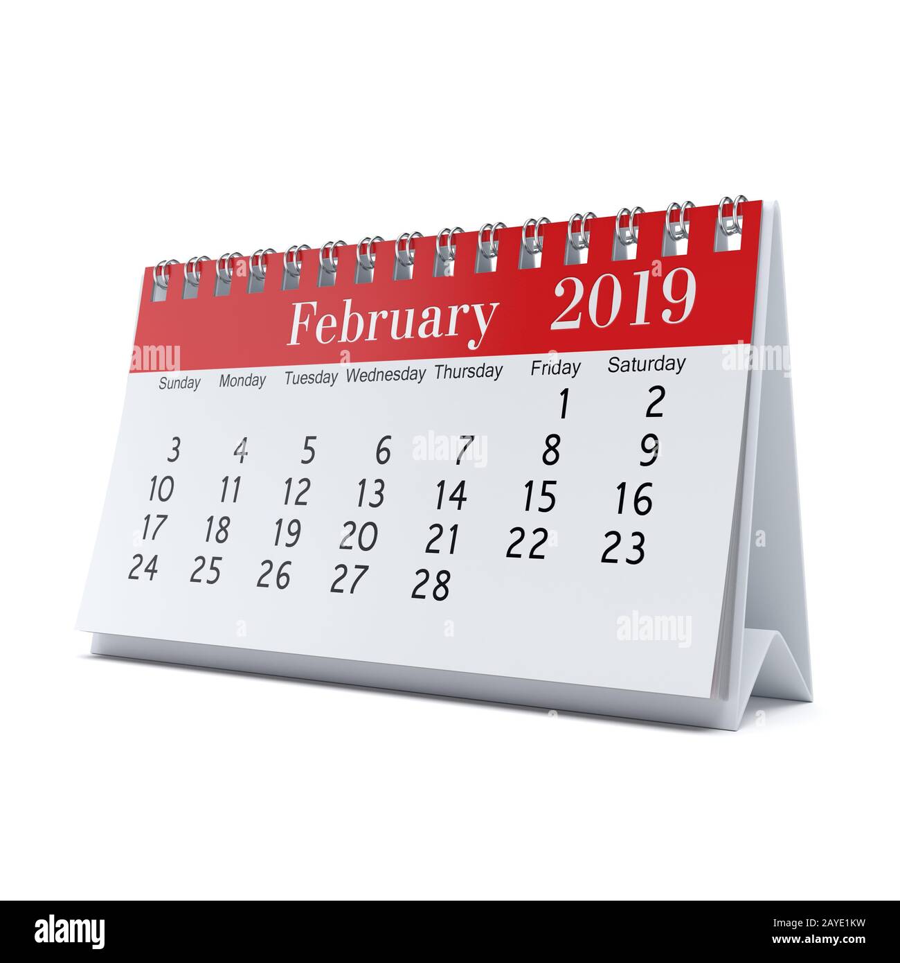 One page monthly calendar Cut Out Stock Images & Pictures - Alamy