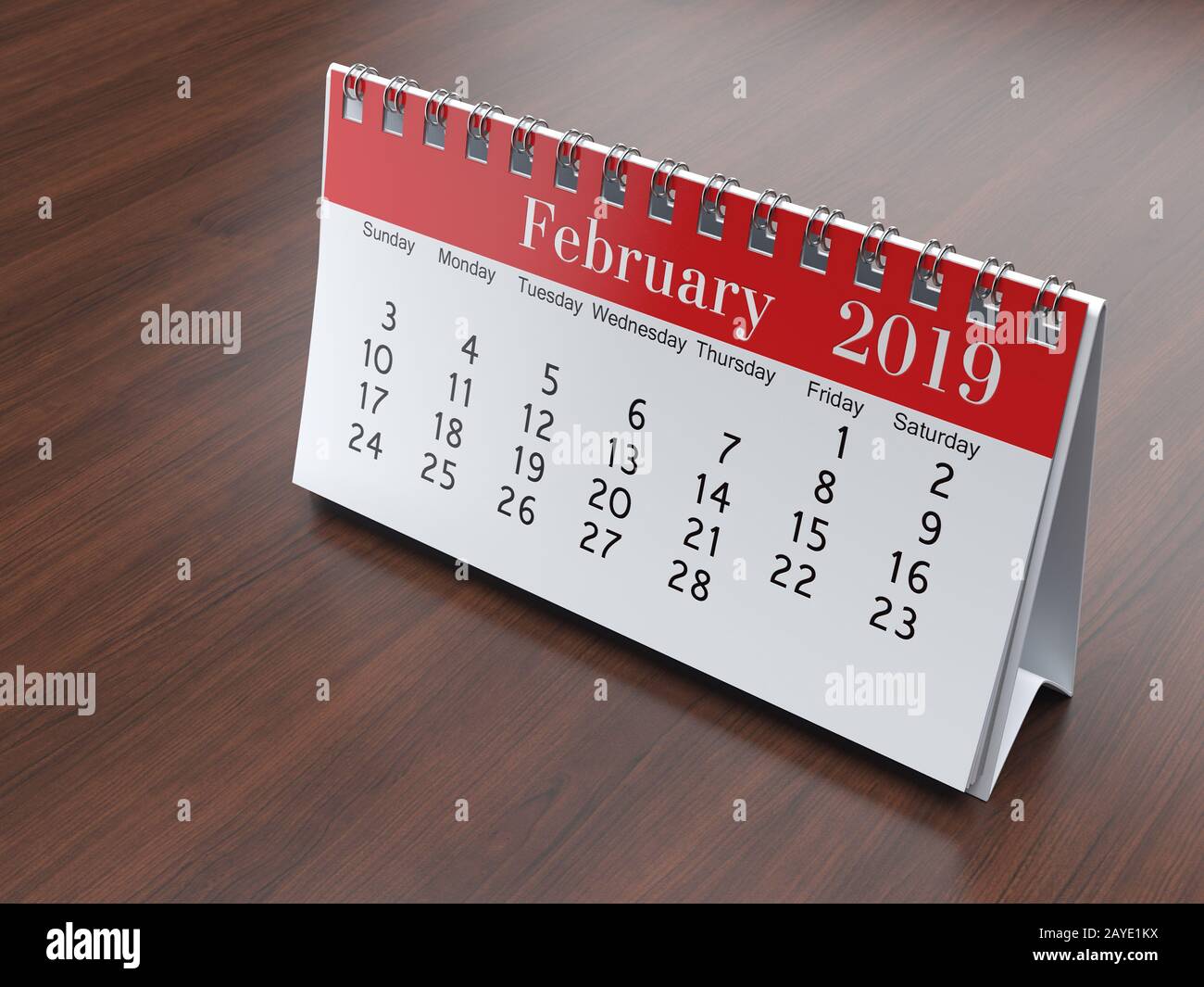 3D rendering calendar Stock Photo - Alamy