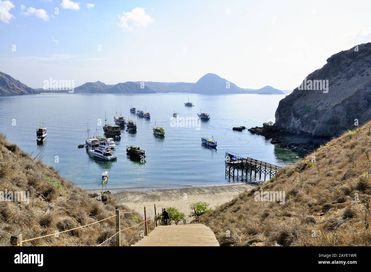 Anchorage Pulau Padar Indonesia Stock Photo - Alamy