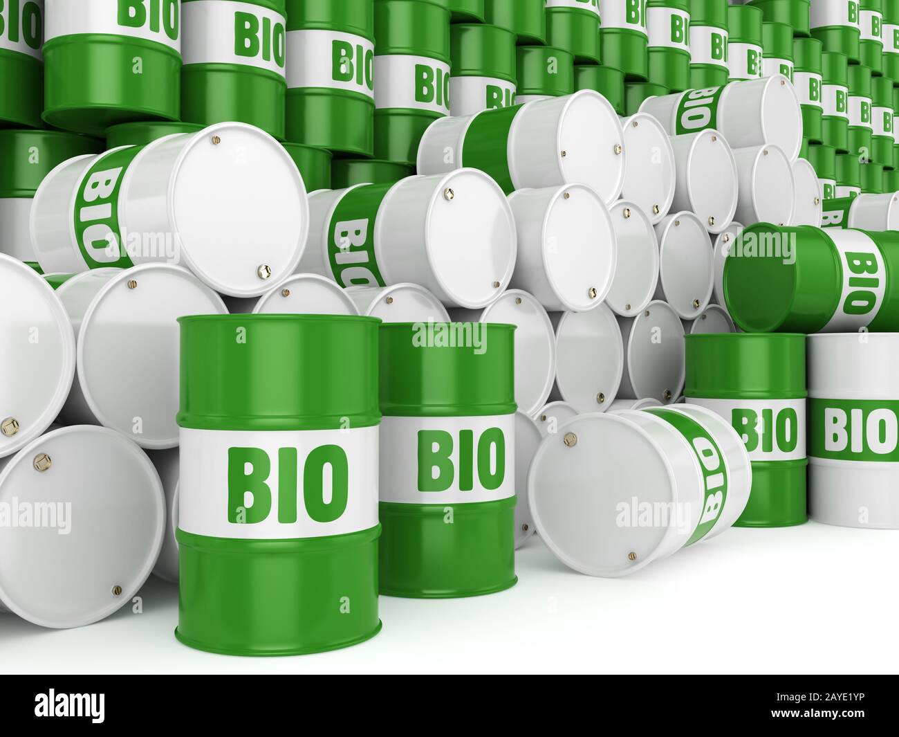 3D rendering barrel of biofuels Stock Photo - Alamy