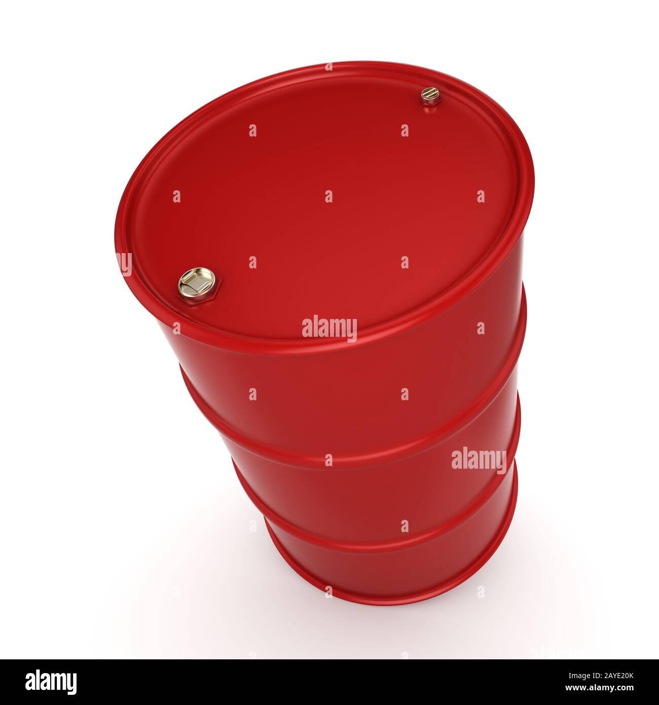 3D rendering red barrel Stock Photo - Alamy