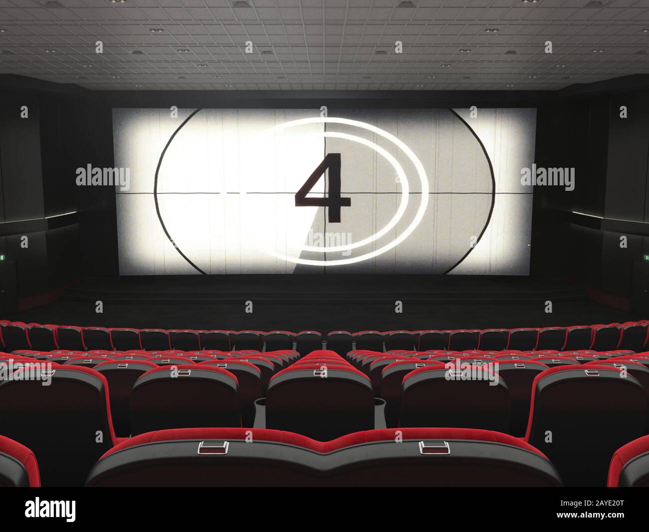 3D rendering modern cinema Stock Photo - Alamy