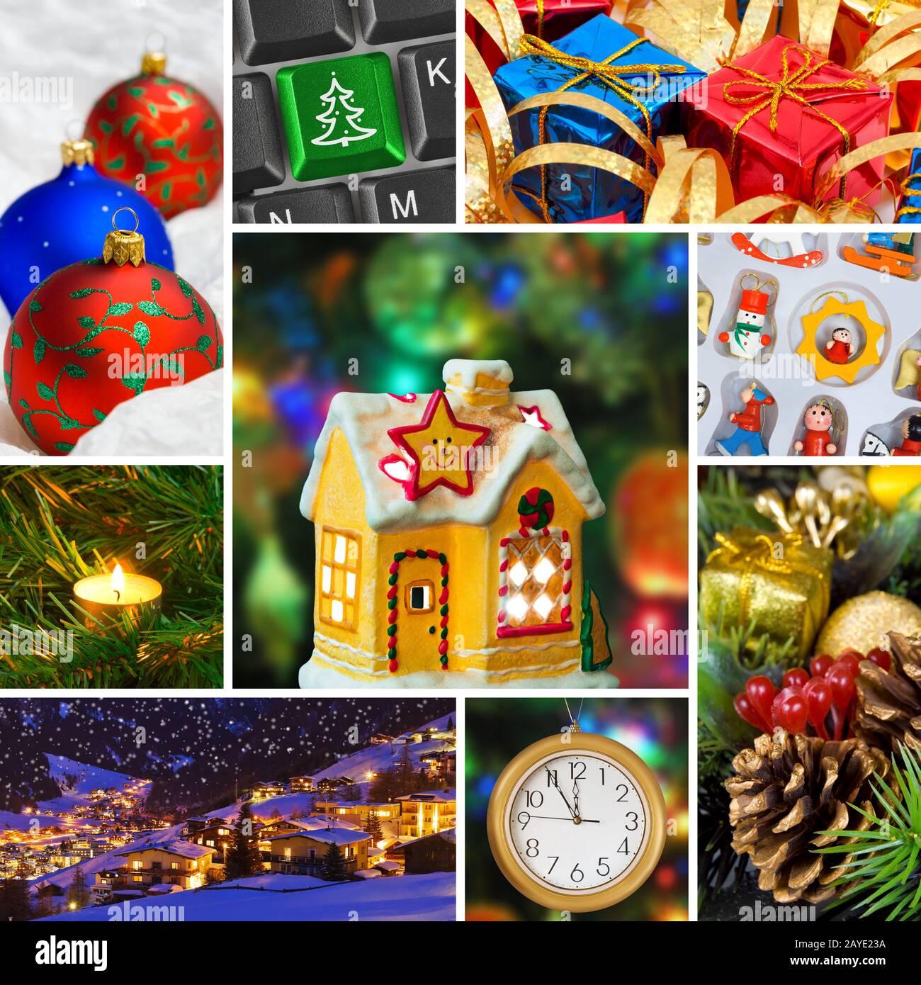 Collage of christmas images Stock Photo - Alamy