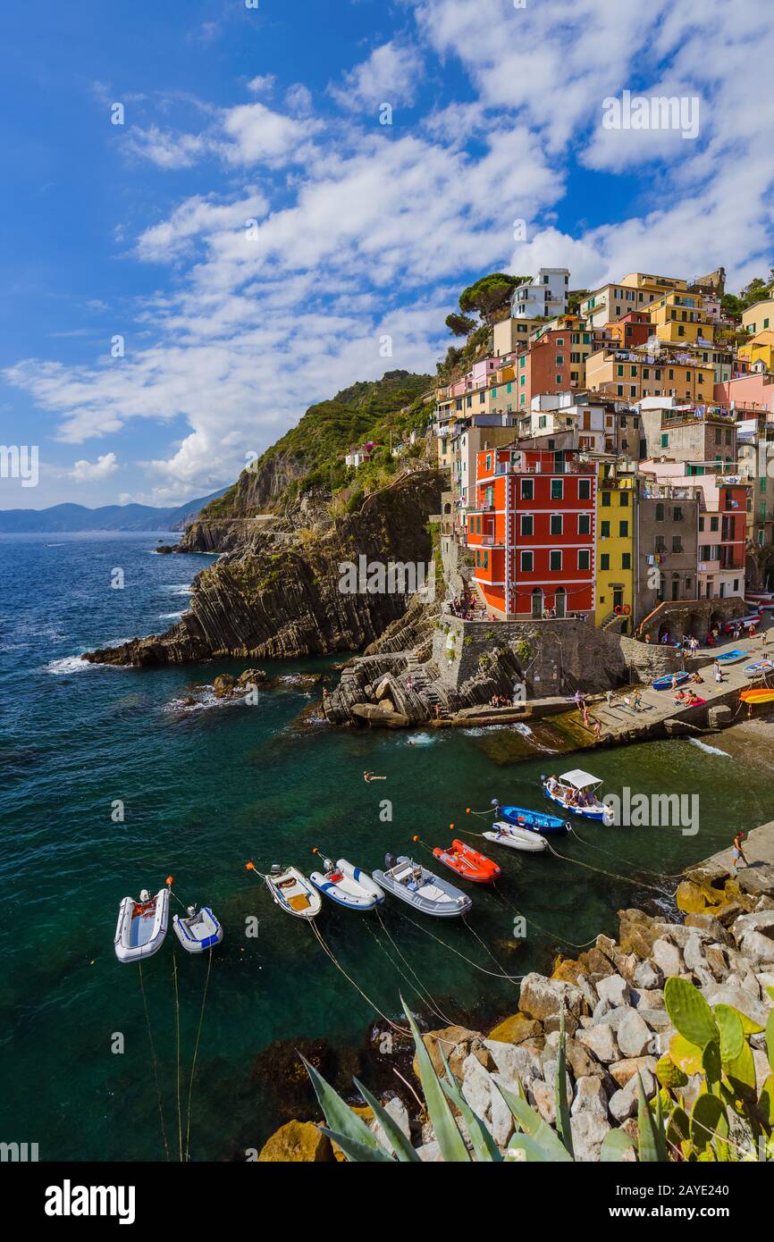 Riomaggiore in Cinque Terre - Italy Stock Photo - Alamy