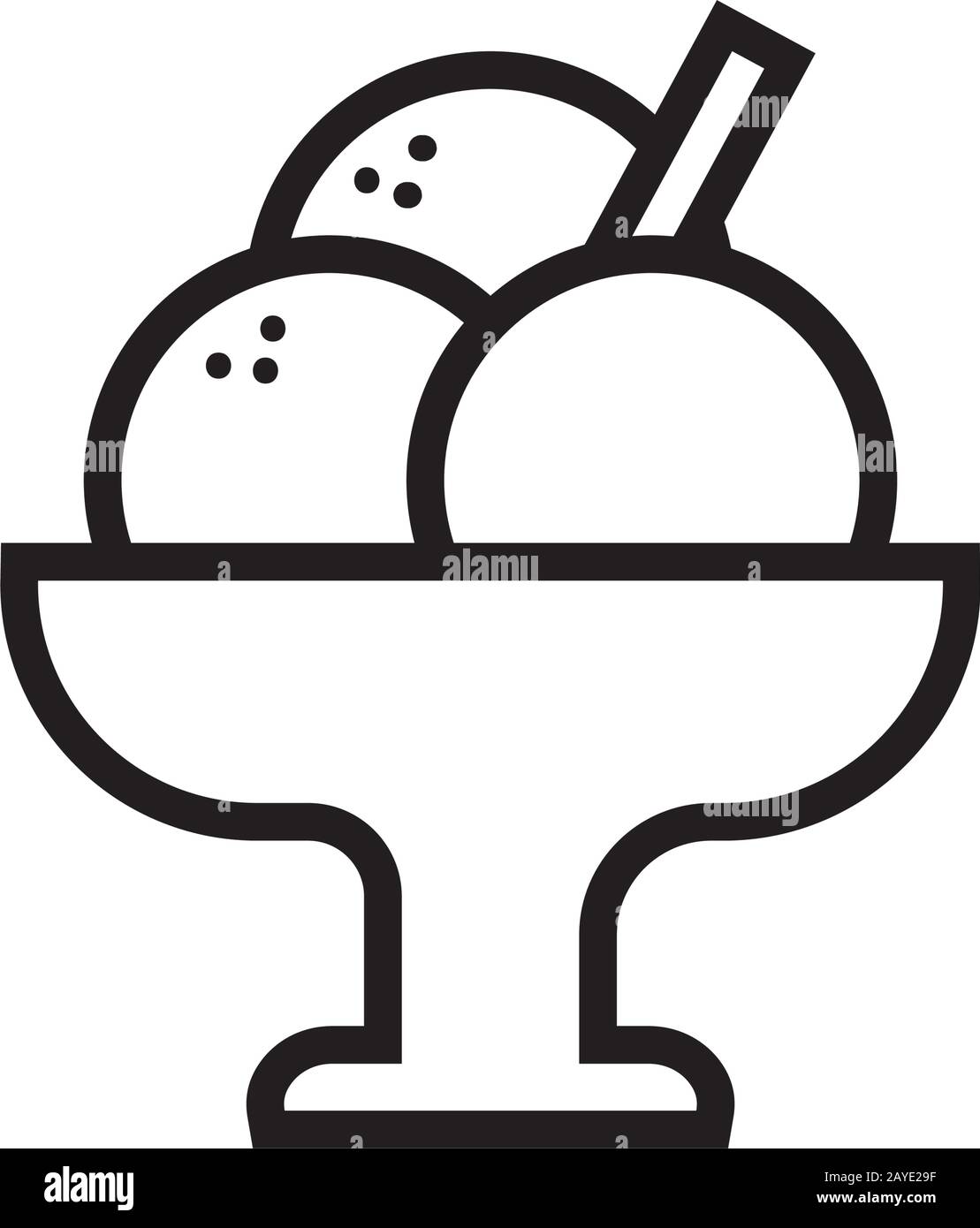 delicious ice cream in cup line style Stock Vector Image & Art - Alamy