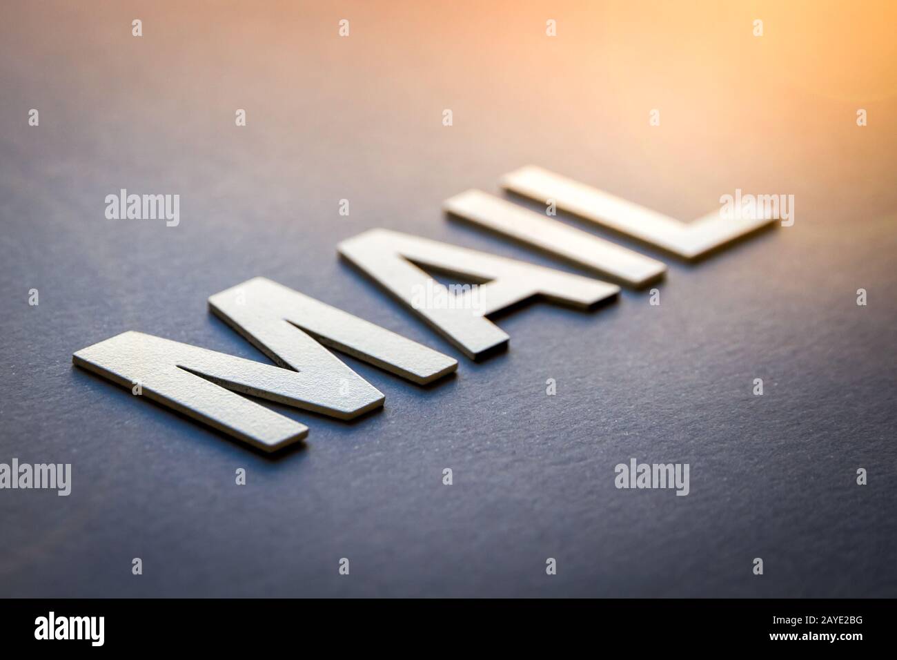 Word mail written with white solid letters Stock Photo - Alamy