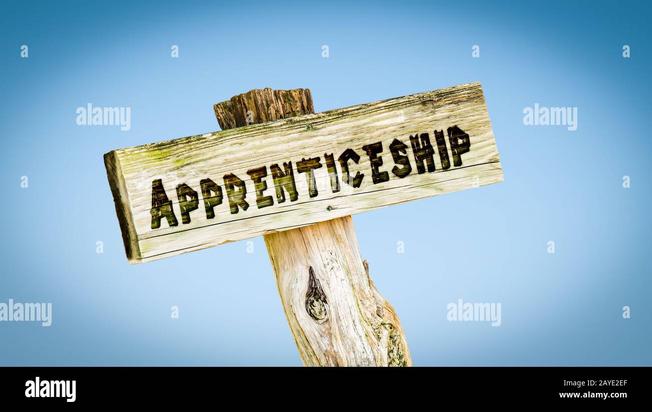 Street Sign to Apprenticeship Stock Photo - Alamy