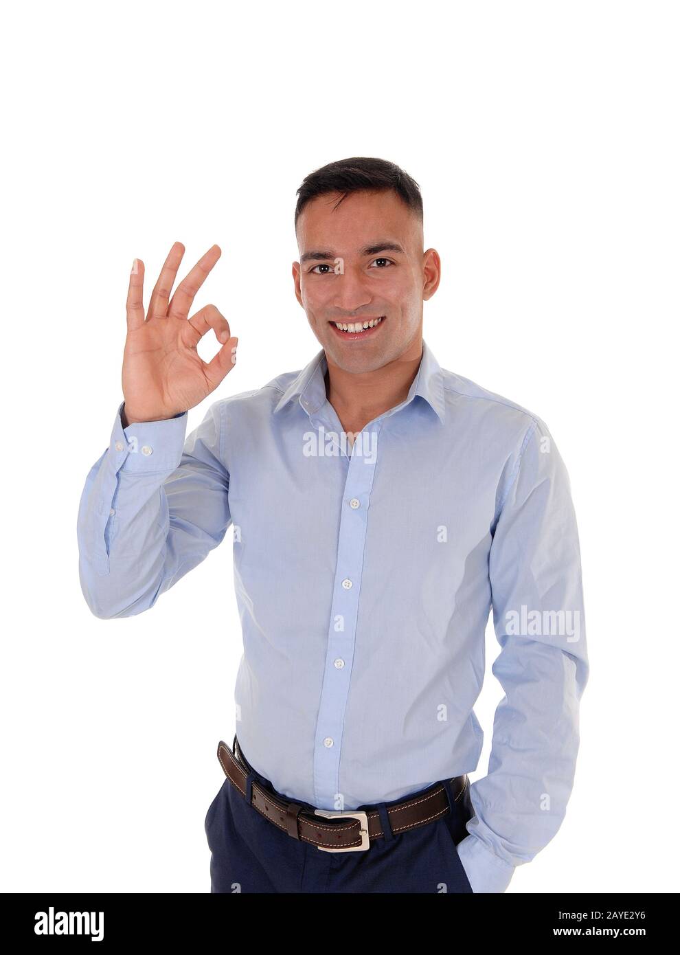 Happy man says good hi-res stock photography and images - Alamy