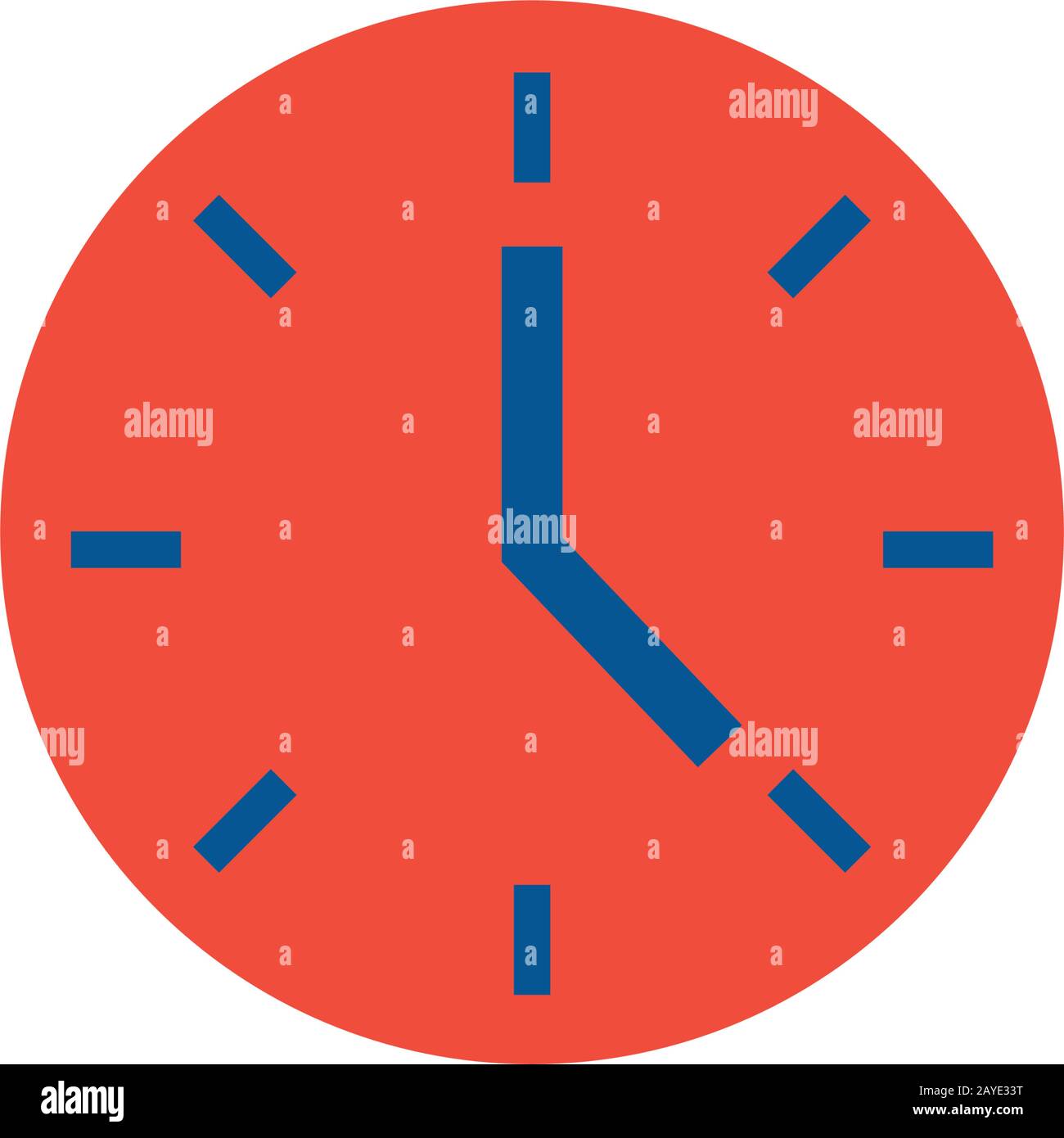 time clock flat style icon Stock Vector Image & Art - Alamy