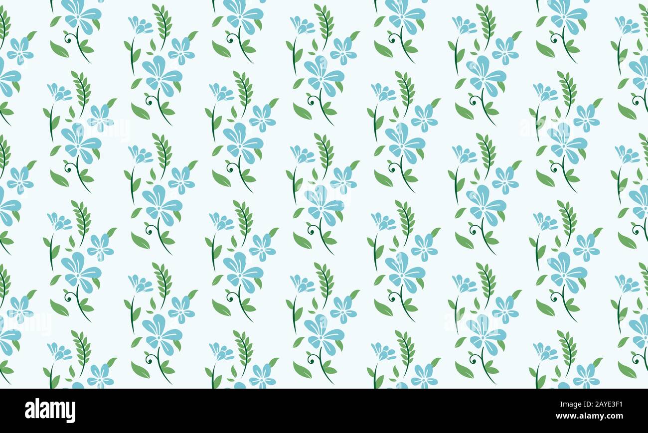 Decorative of spring floral pattern background, with simple leaf flower ...