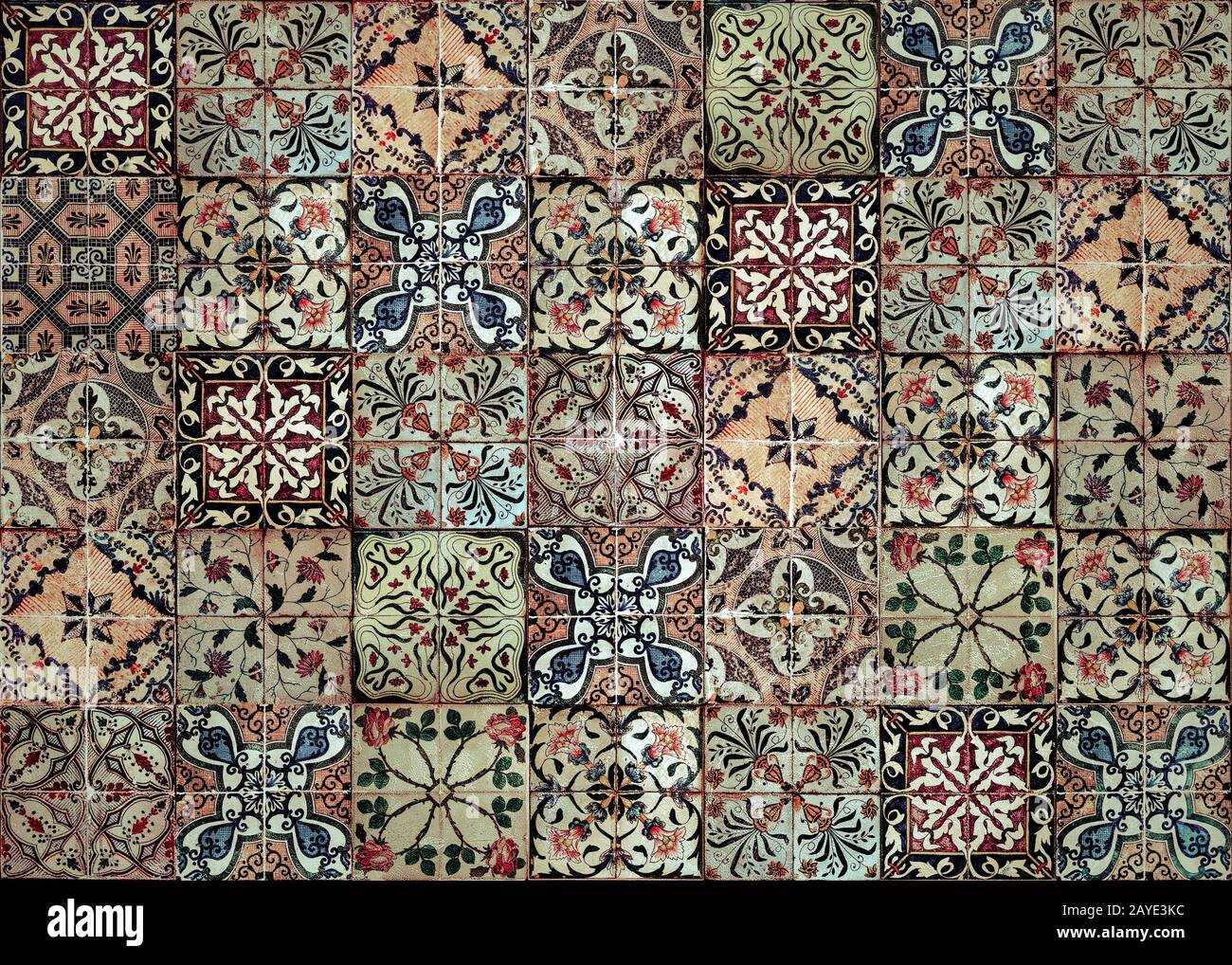 Background of vintage ceramic tiles Stock Photo - Alamy
