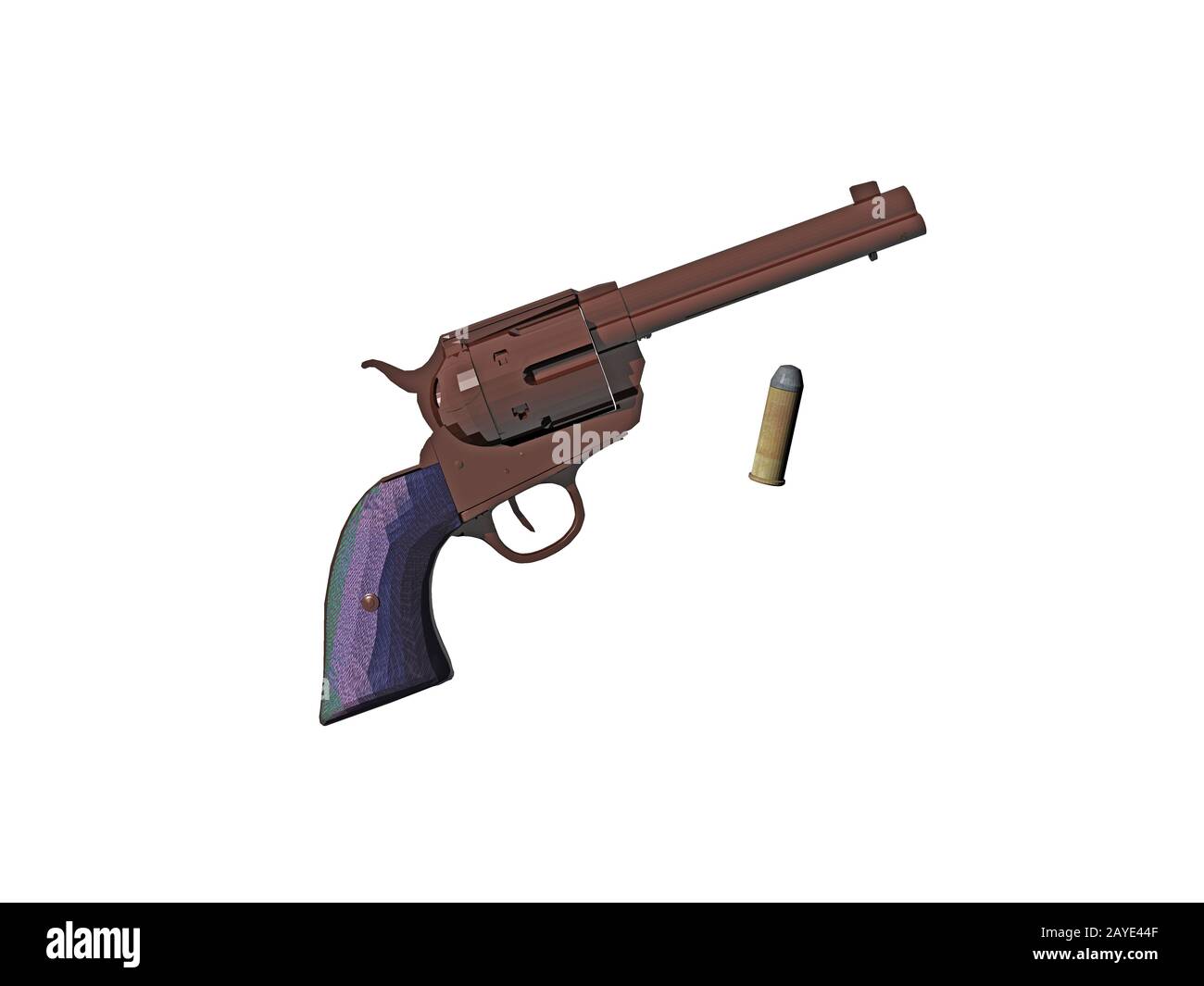 old drum revolver with cartridge Stock Photo - Alamy