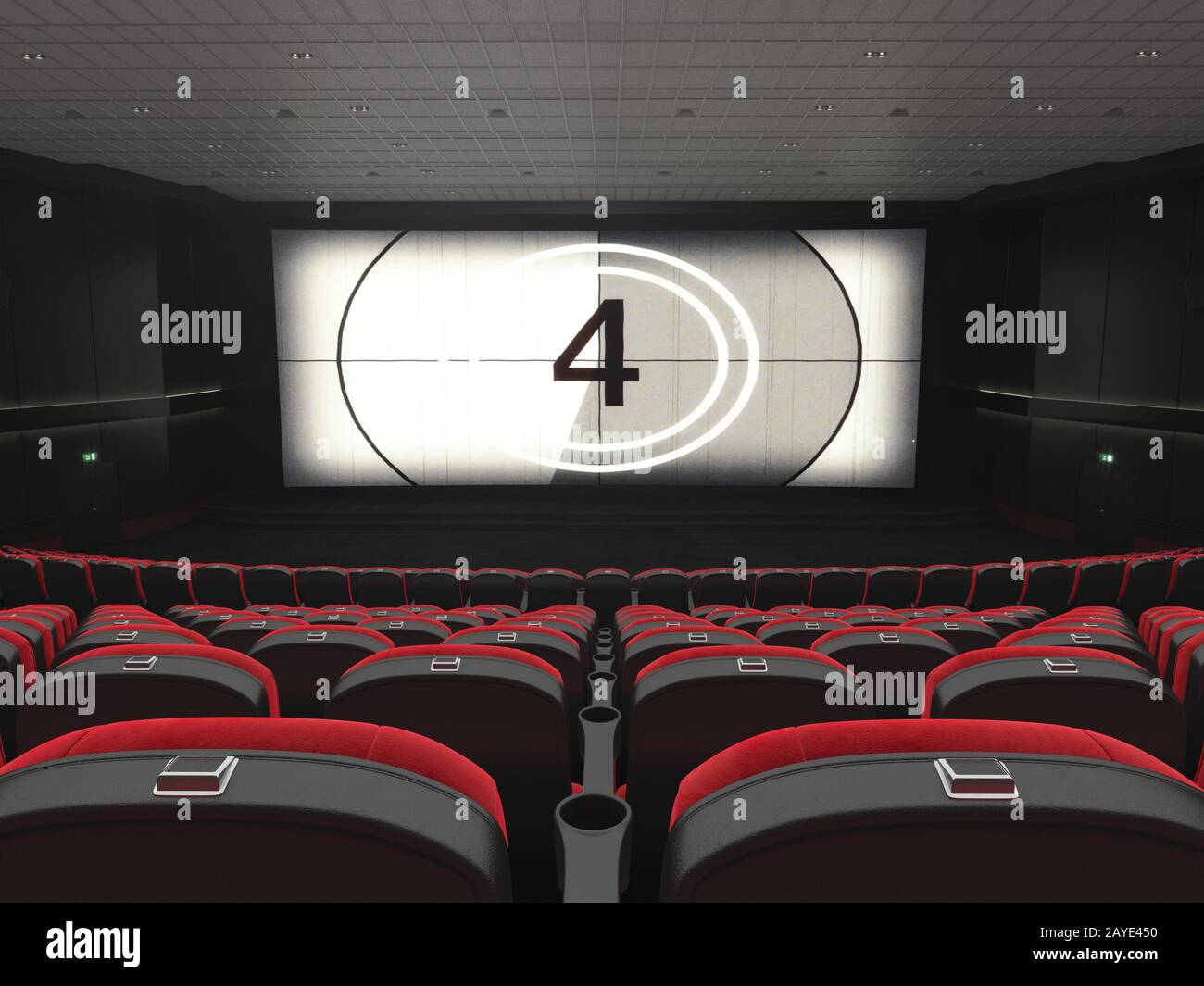 3D rendering modern cinema Stock Photo - Alamy