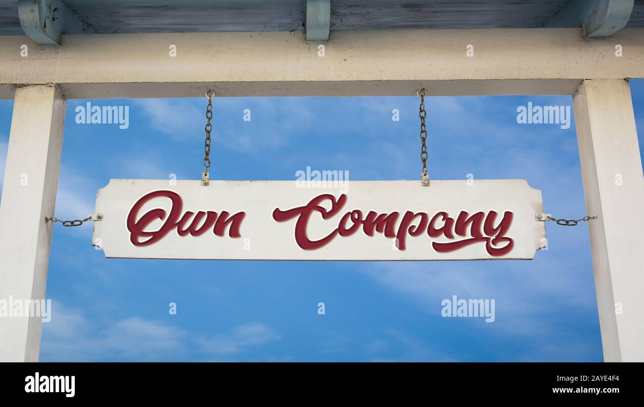 Street Sign Own Company Stock Photo - Alamy