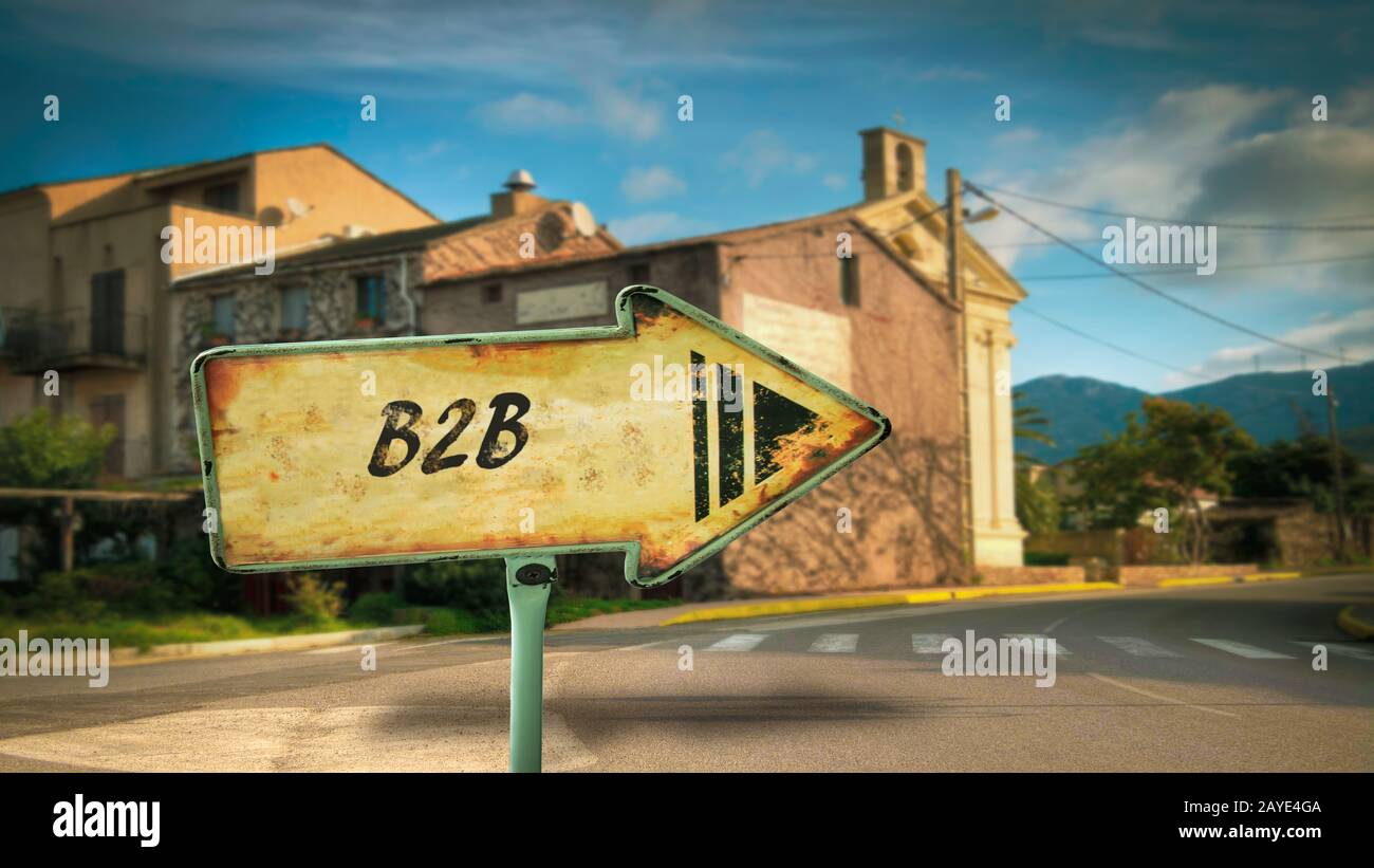 Street Sign to B2B Stock Photo - Alamy