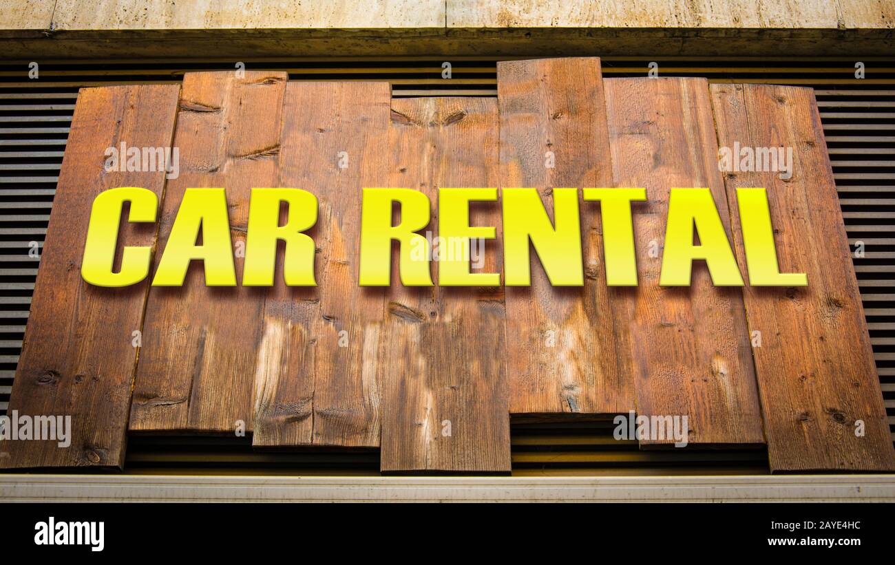 Street Sign Car Rental Stock Photo - Alamy